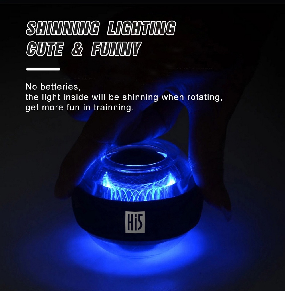 Hi5 Gyroball Wrist Ball Spinner Gyroscopic Hand Forearm Wrist Gyro Ball ...