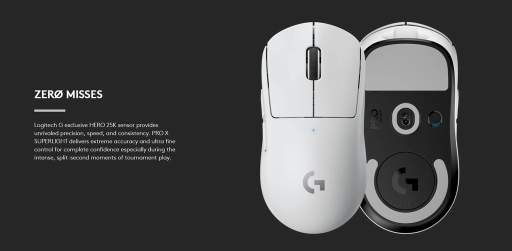 Logitech G PRO X Superlight Ultra lightweight Wireless Gaming Mouse ...