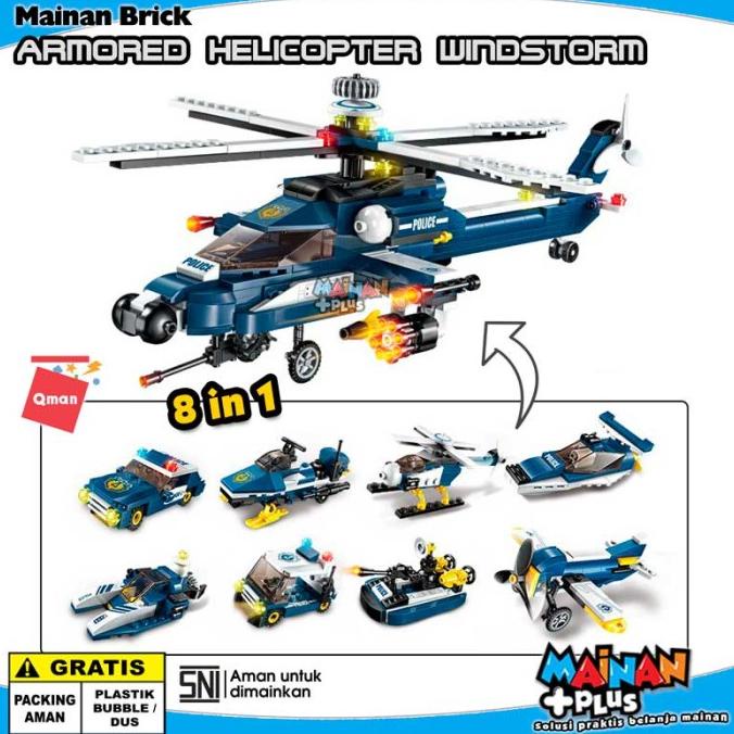Toys BRICK LEGO QMAN HELICOPTER Combat ARMORED HELICOPTER WINDSTORM ...