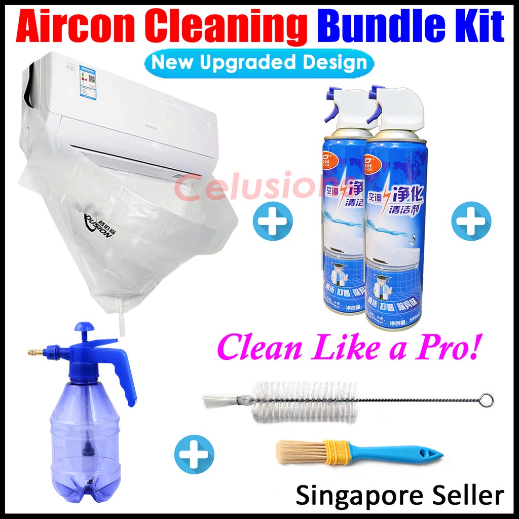 ⭐Air Conditioner Cleaning Kit Bundle⭐ Reusable Aircon Cleaner Bag ...