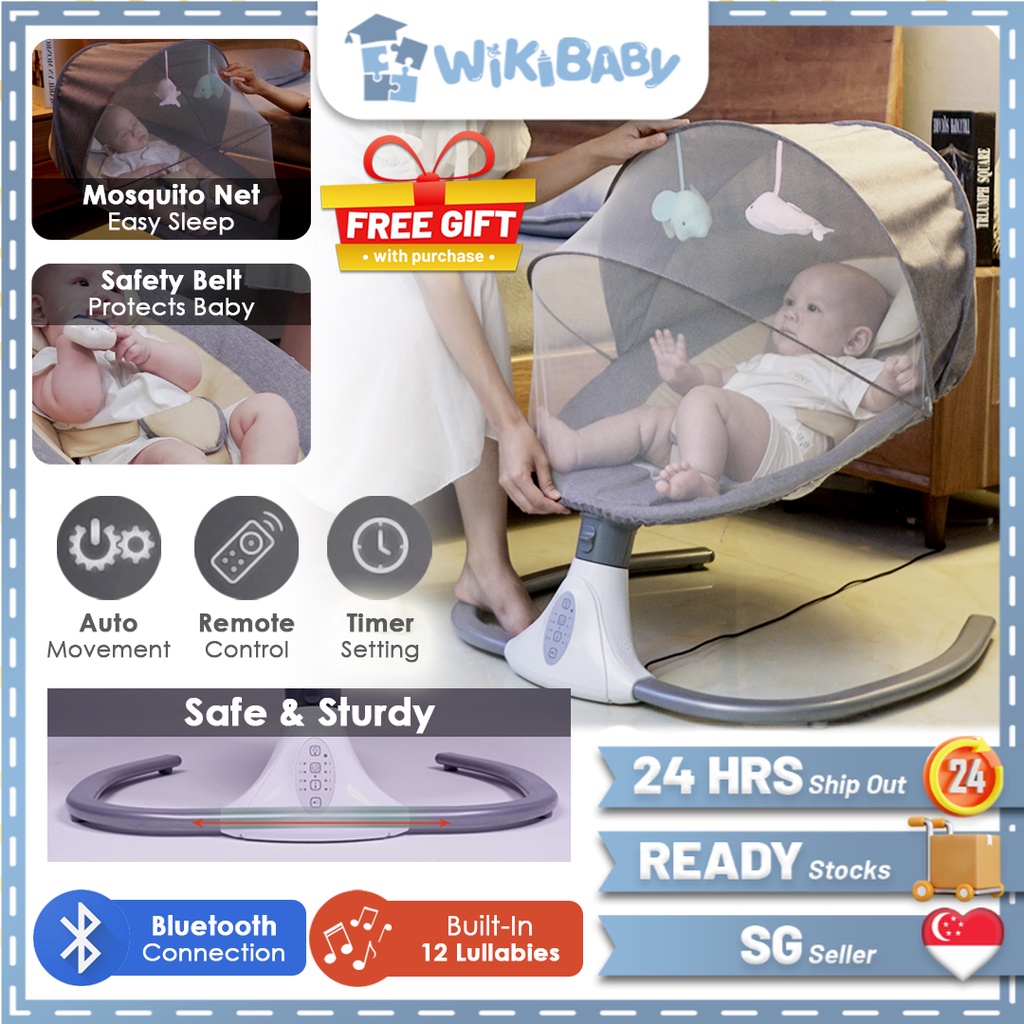 Smart Electric Baby Auto Swing Leaf Bouncer With Music, Toys & Mosquito ...