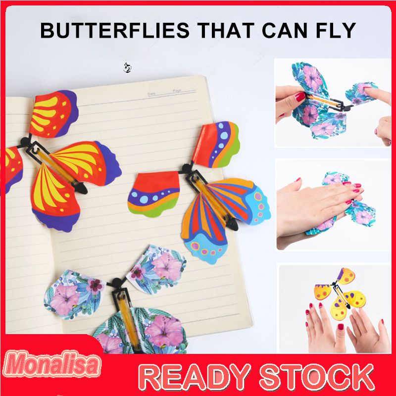 [monalisa] 5pc Magic Flying Butterfly Trick Magic Prop Transformation ...