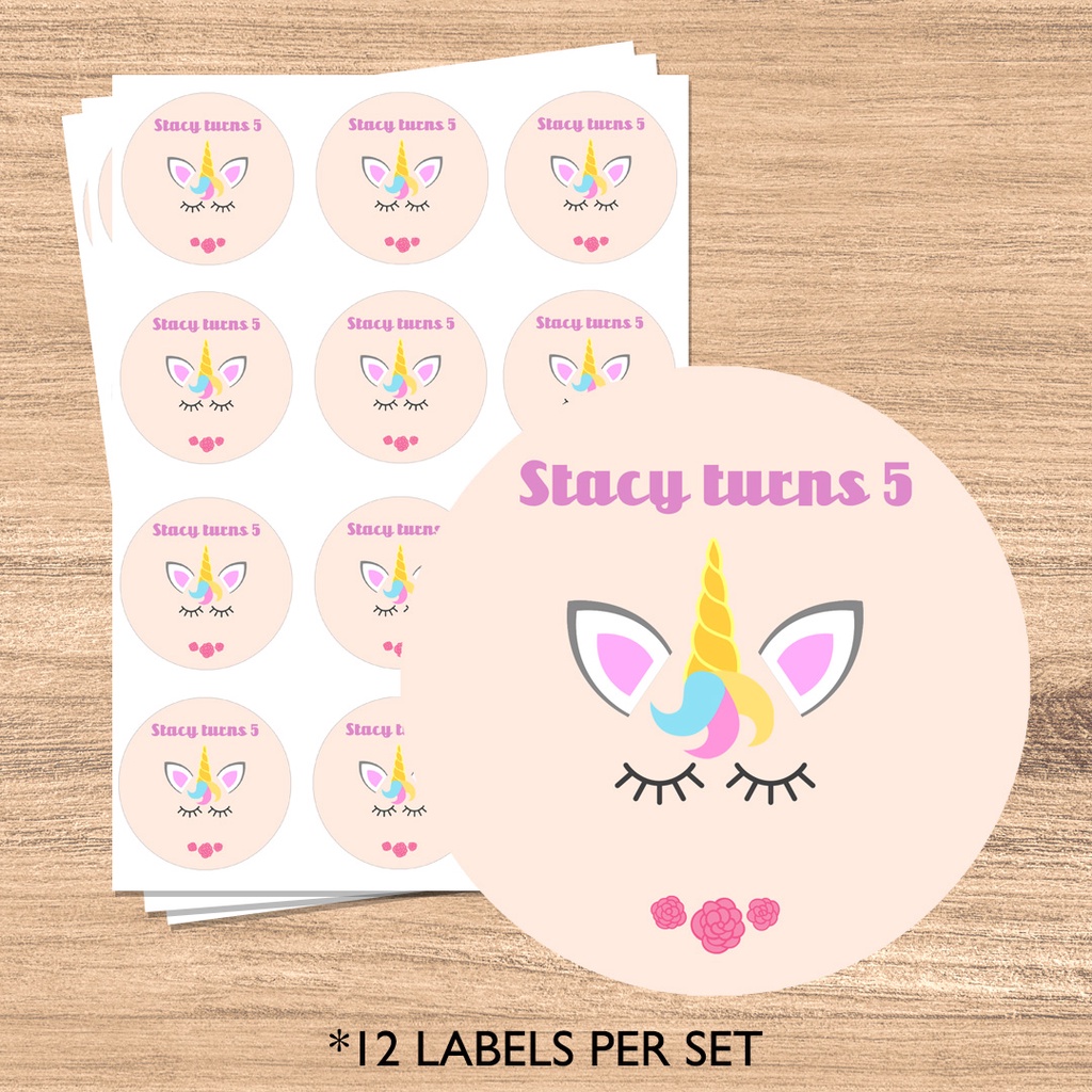Personalized Birthday Sticker Labels Party Favor Labels Goodie Bag ...