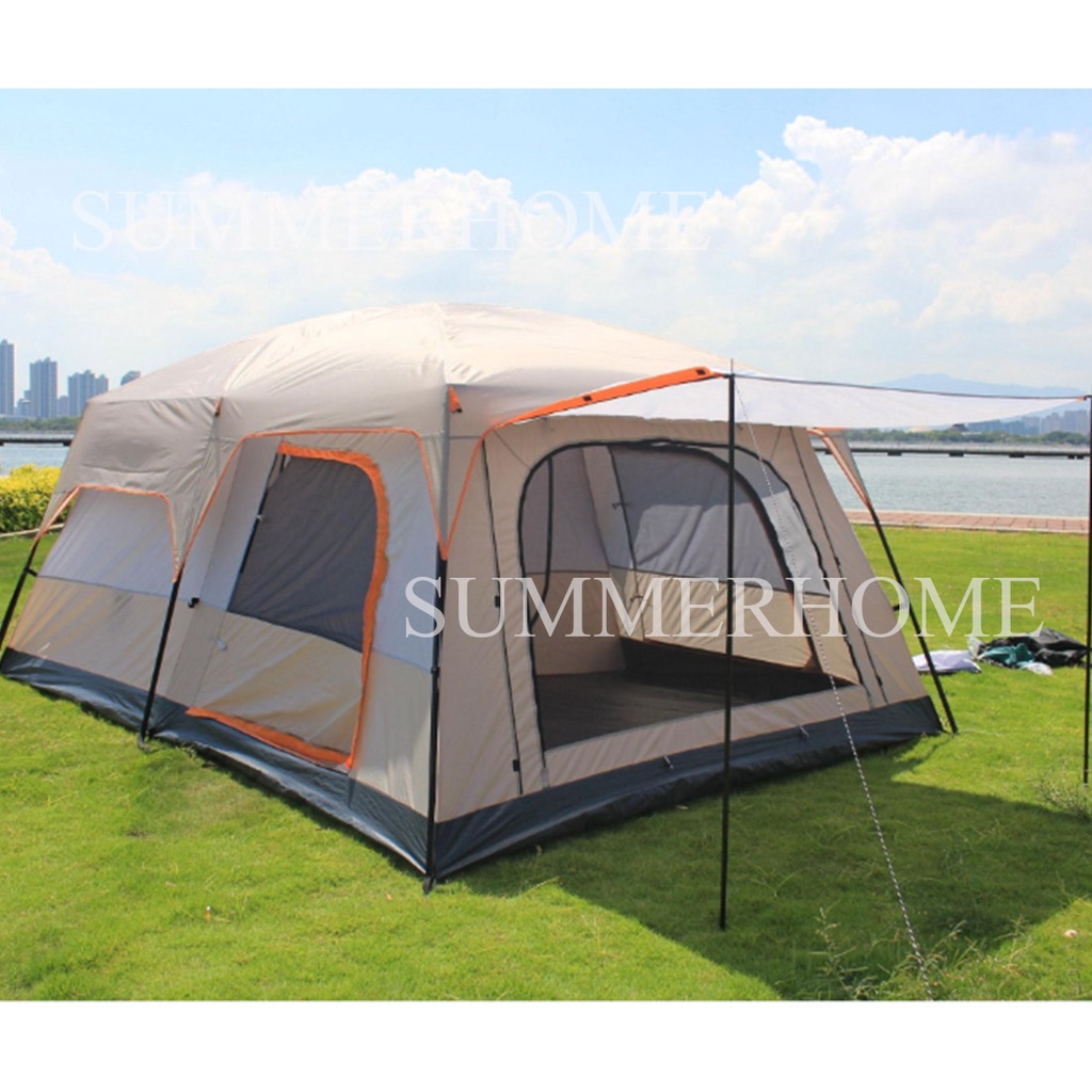 [ Ready stock ] Camel 8-12 person Large Camping tent Waterproof Family ...