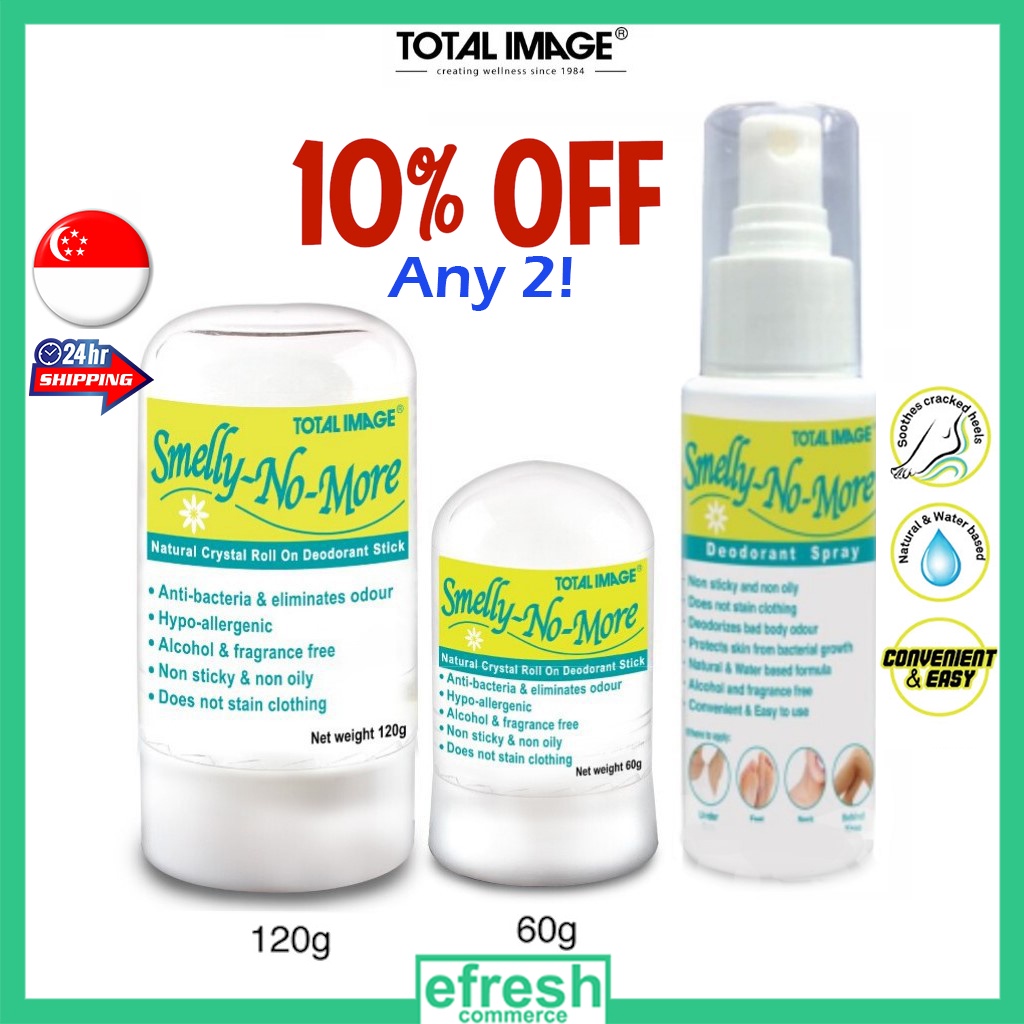 TOTAL IMAGE Smelly No More Roll On Spray Crystal Natural Deodorant 60g ...