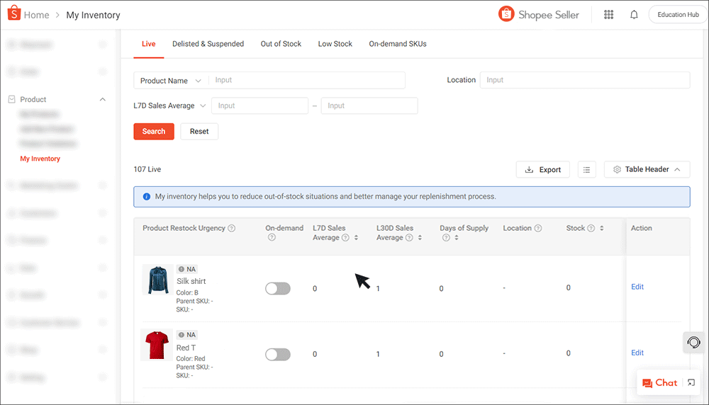 Monitoring and managing your stocks with My Inventory | Shopee PH ...