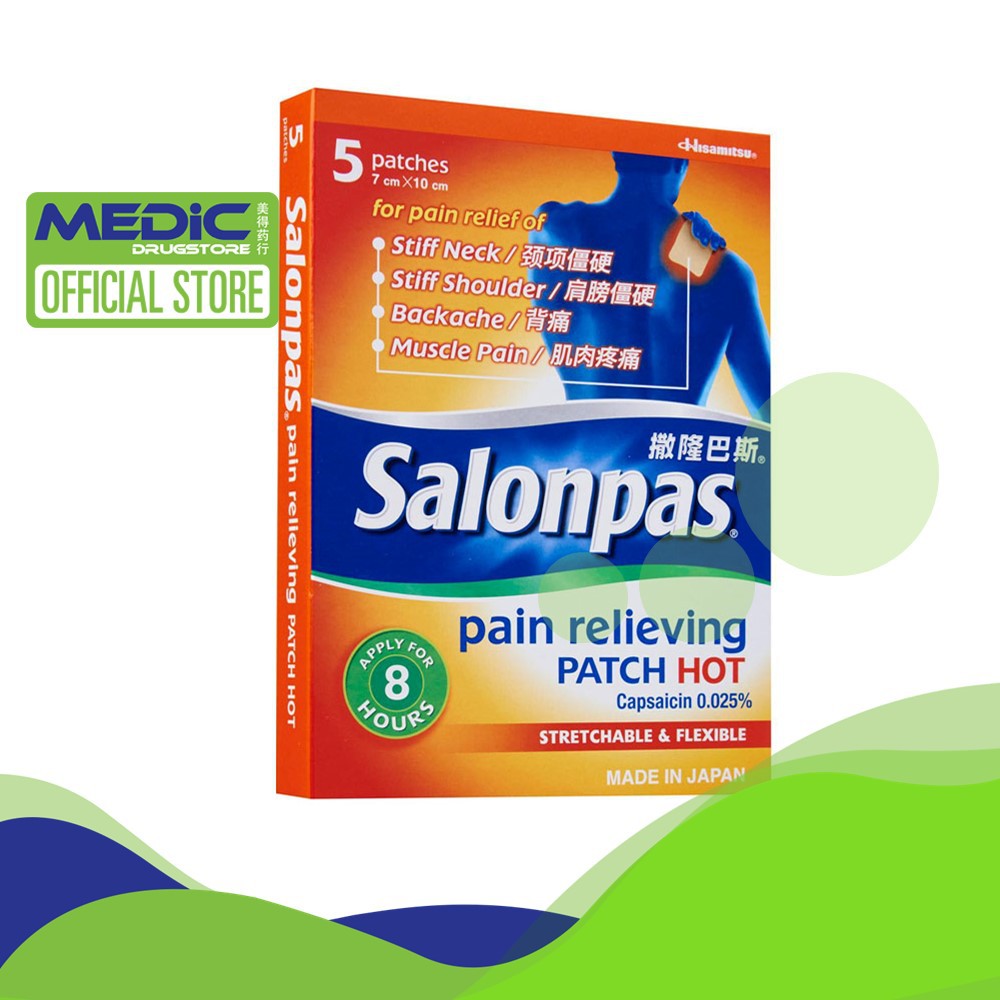 [Bundle of 6] Salonpas Pain Relieving Patch Hot 5S - By Medic Drugstore ...