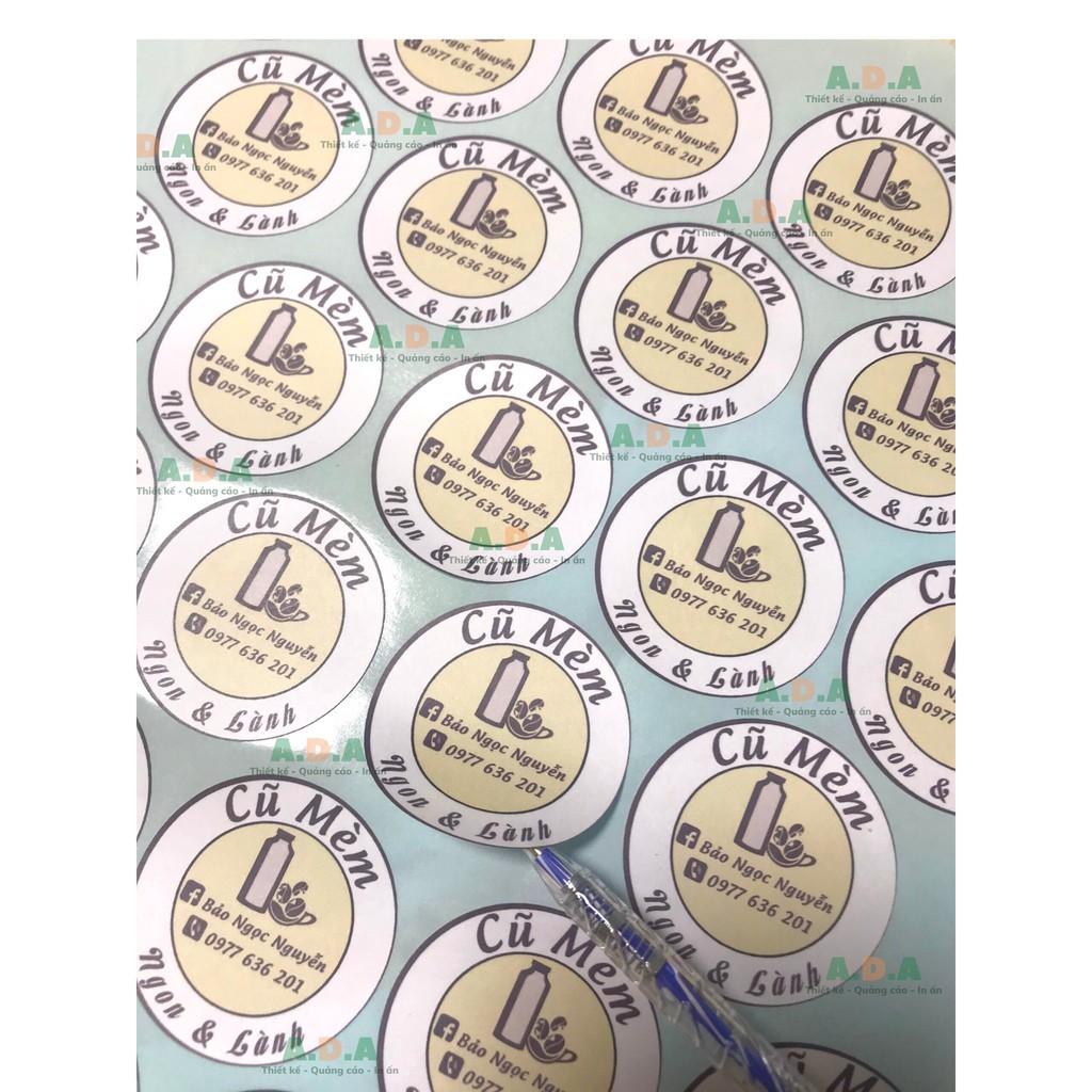 Combo 500 stickers 4cm printed on demand_FREE Design | Shopee Singapore