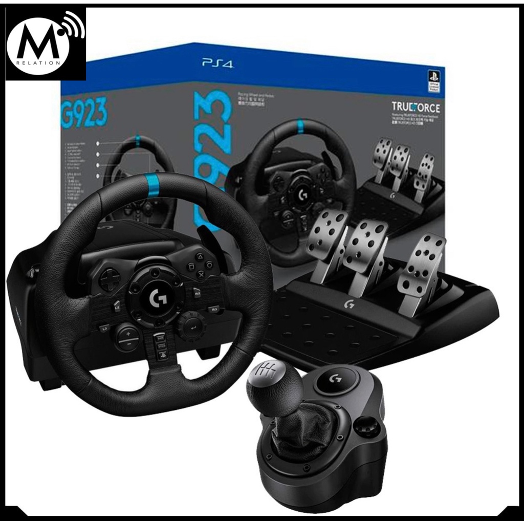 Logitech G923 Trueforce Sim Racing Wheel + Shifter Bundle (PlayStation ...