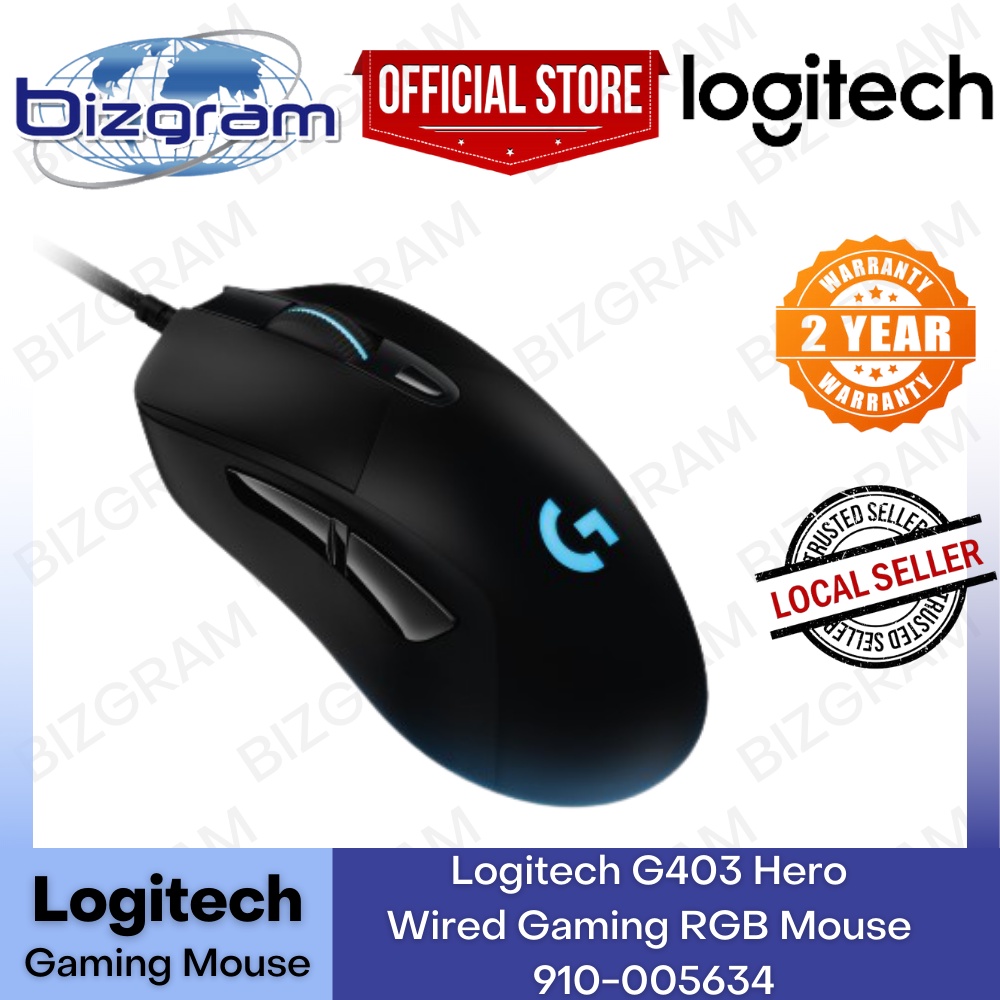 Logitech G403 Hero Wired Gaming RGB Mouse 910-005634 (2-Year SG ...