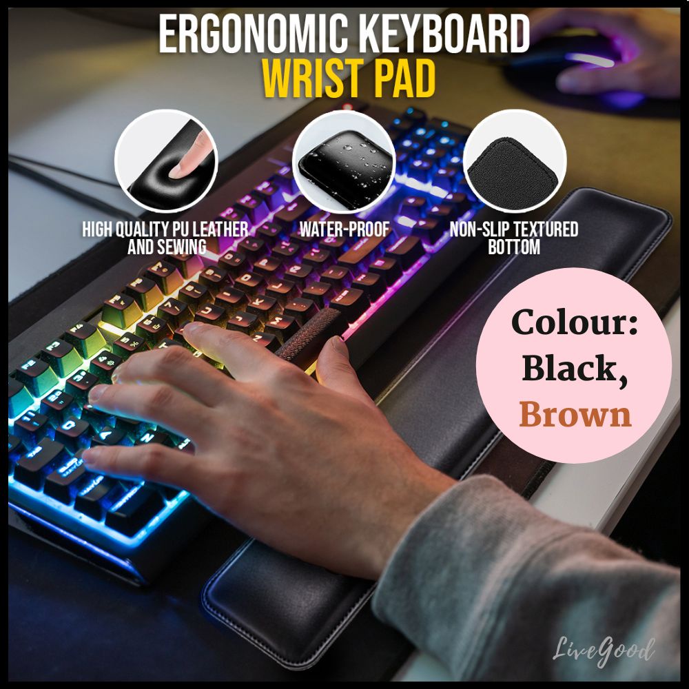 Ergonomic Keyboard Wrist Rest Support Leather Cushion Pad [High Quality ...