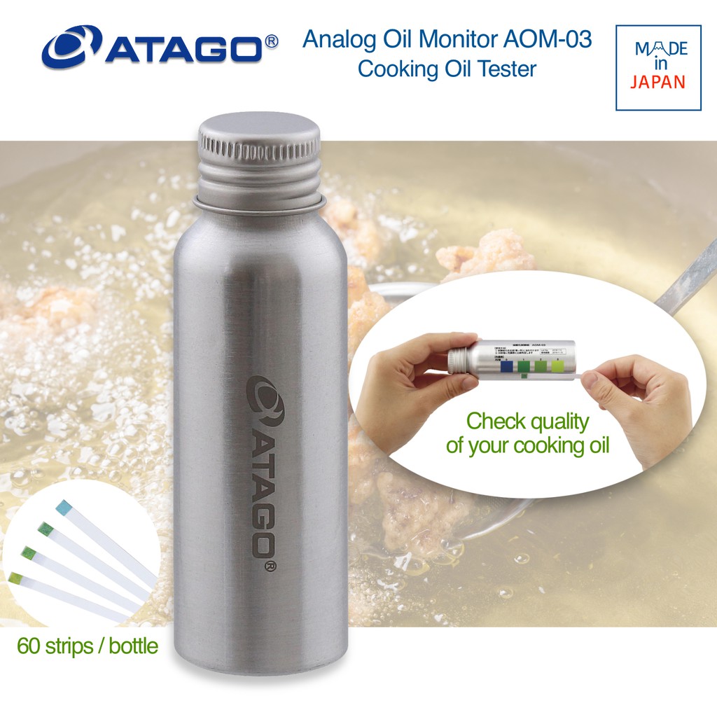 ATAGO Analog Oil Monitor AOM-03 60 strips inside (1 bottle) Cooking Oil ...