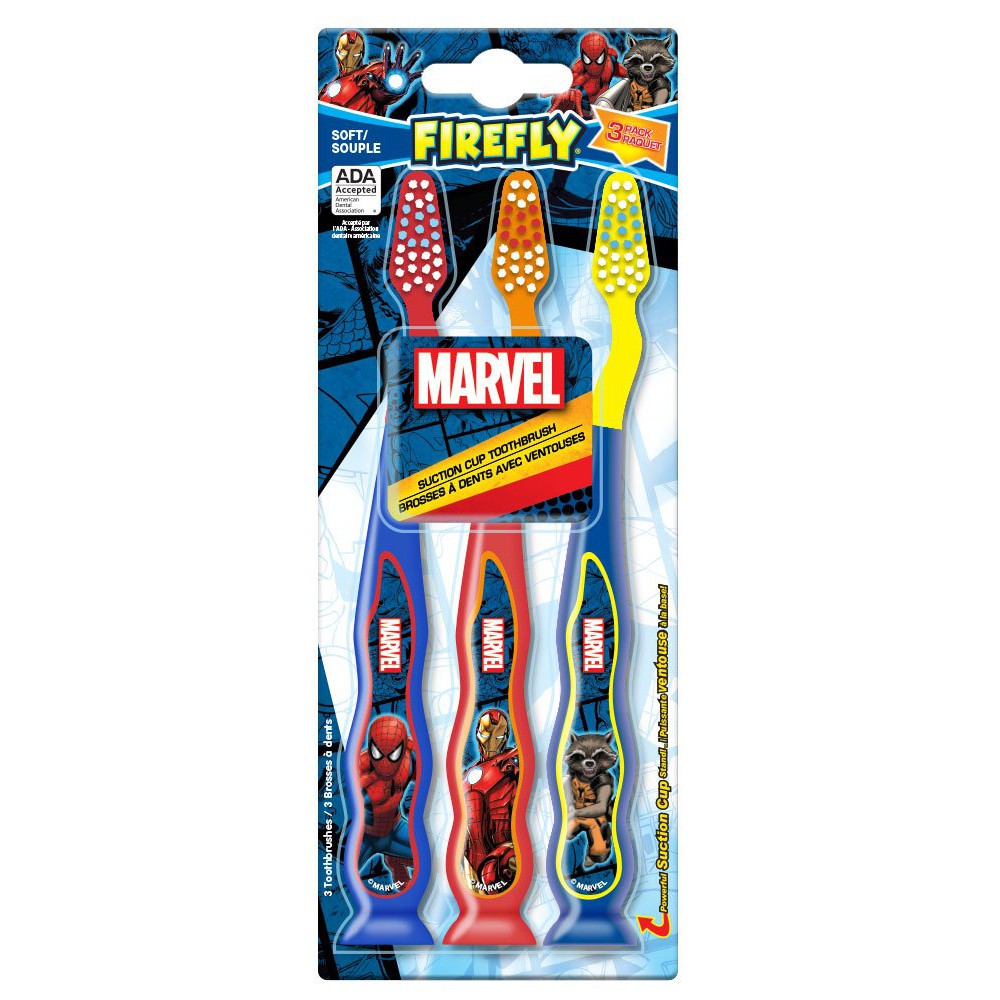 Firefly Marvel Heroes Toothbrush Value 3-pc Pack 4-12 years Soft ...
