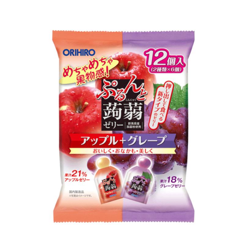 ORIHIRO KONJAC JELLY APPLE & GRAPE 12P 240g [Japanese] | Shopee Singapore