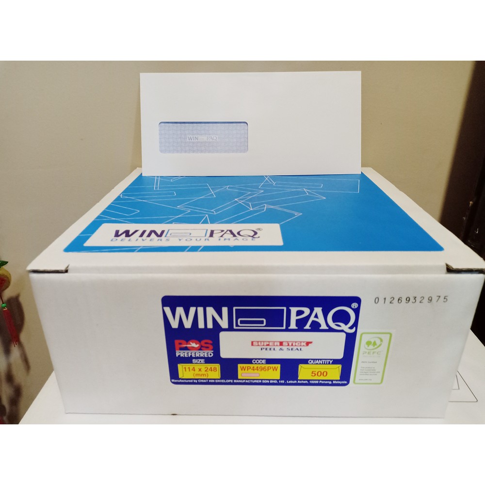 [Shop Malaysia] WINPAQ White Envelope (with window / without window ...