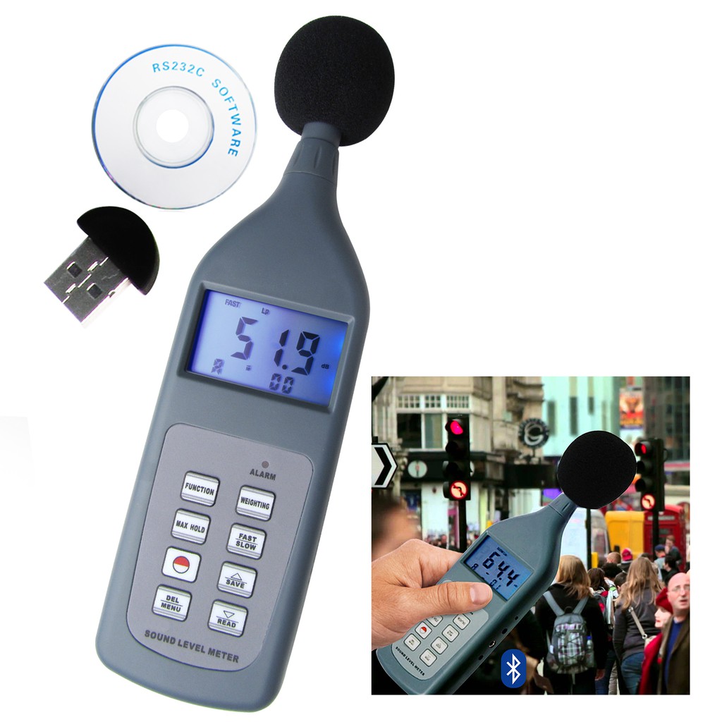 Professional Sound Level Meter 30~130dB CD Software & Bluetooth ...