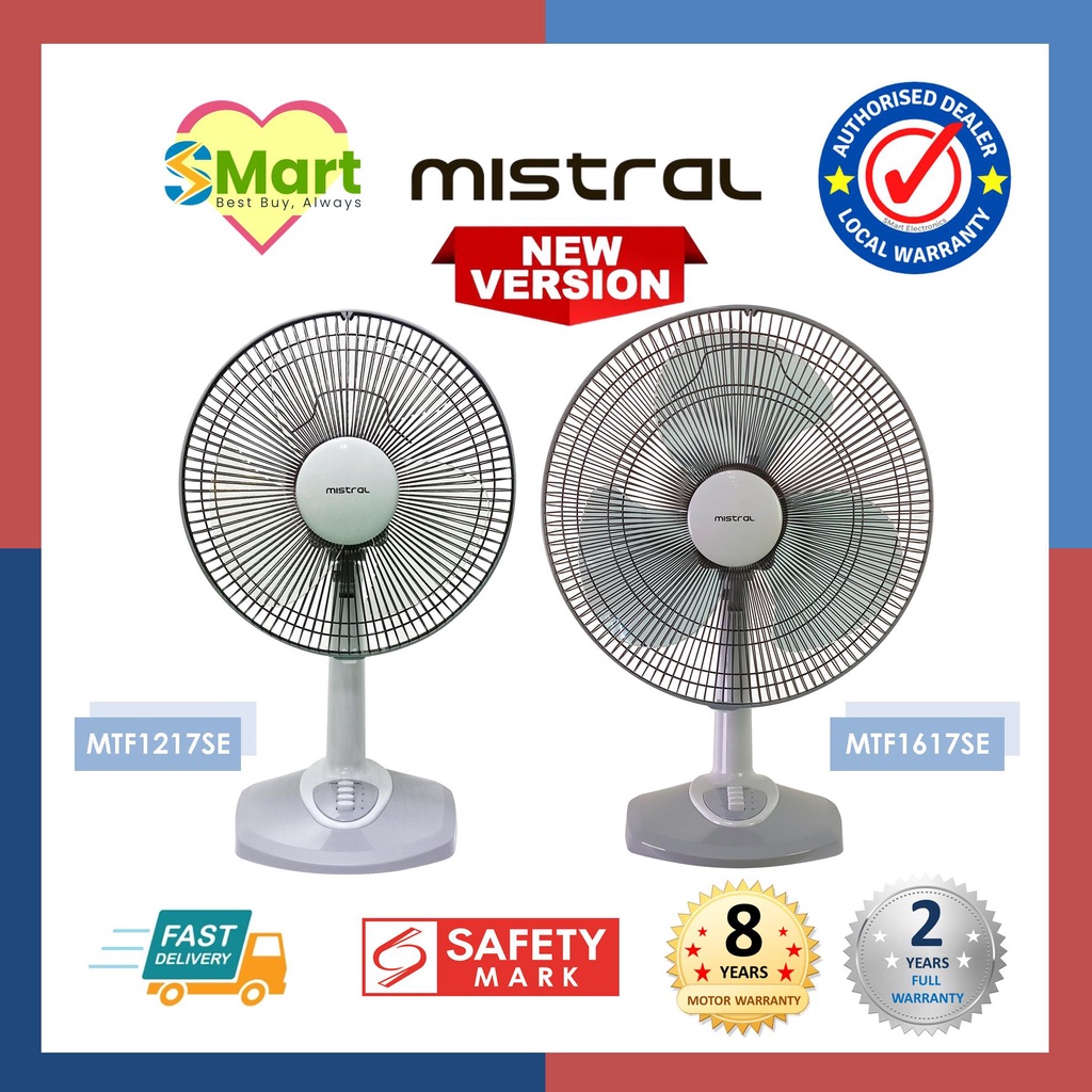 Mistral 12"/16" Table Desk Fan [MTF1217SE] [MTF1617SE] | Shopee Singapore