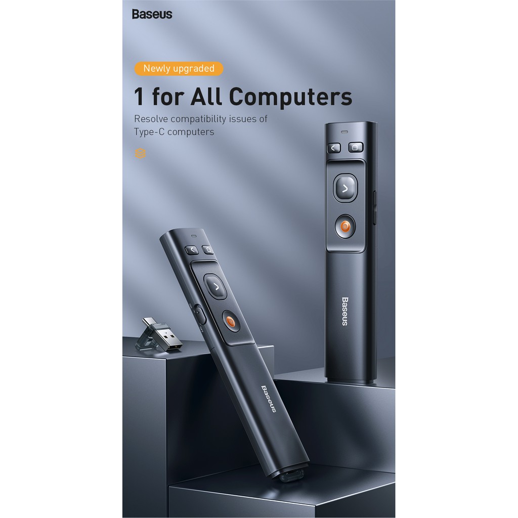 Baseus Wireless Presenter Laser Pointer 2.4GHz Remote Controller for ...