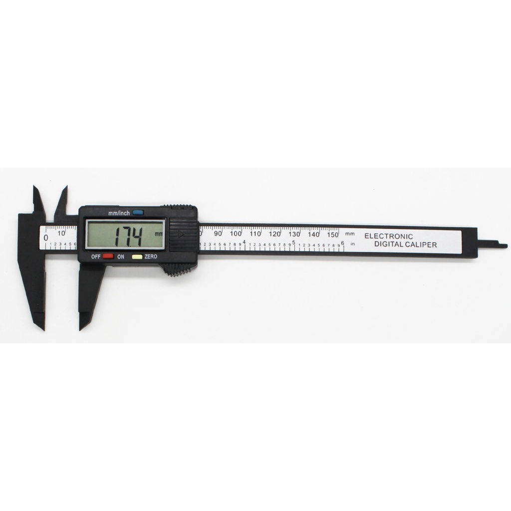 Vernier Caliper tape 150mm measures in mm and inch Digital Ruler LCD ...
