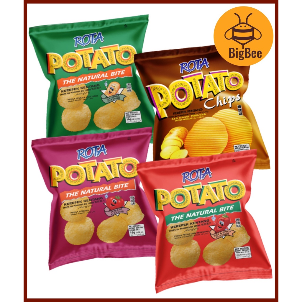 Oriental Rota Potato Chips - 16g x 5pkts Natural / BBQ / Hot & Spicy ...