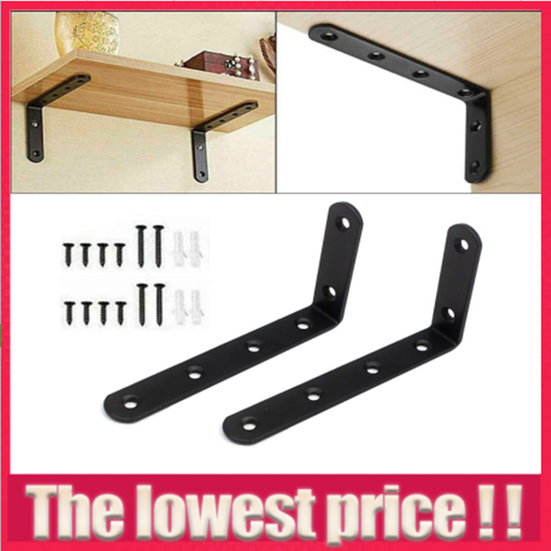 2X 4X Metal Triangle Folding Angle Bracket Heavy Duty Cast Iron ...