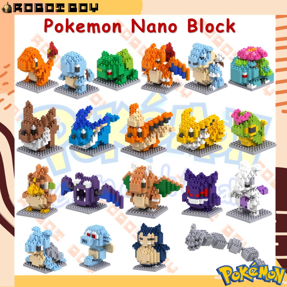 Pokemon Block Nano Block Building Block Toy Pikachu Charmamder ...