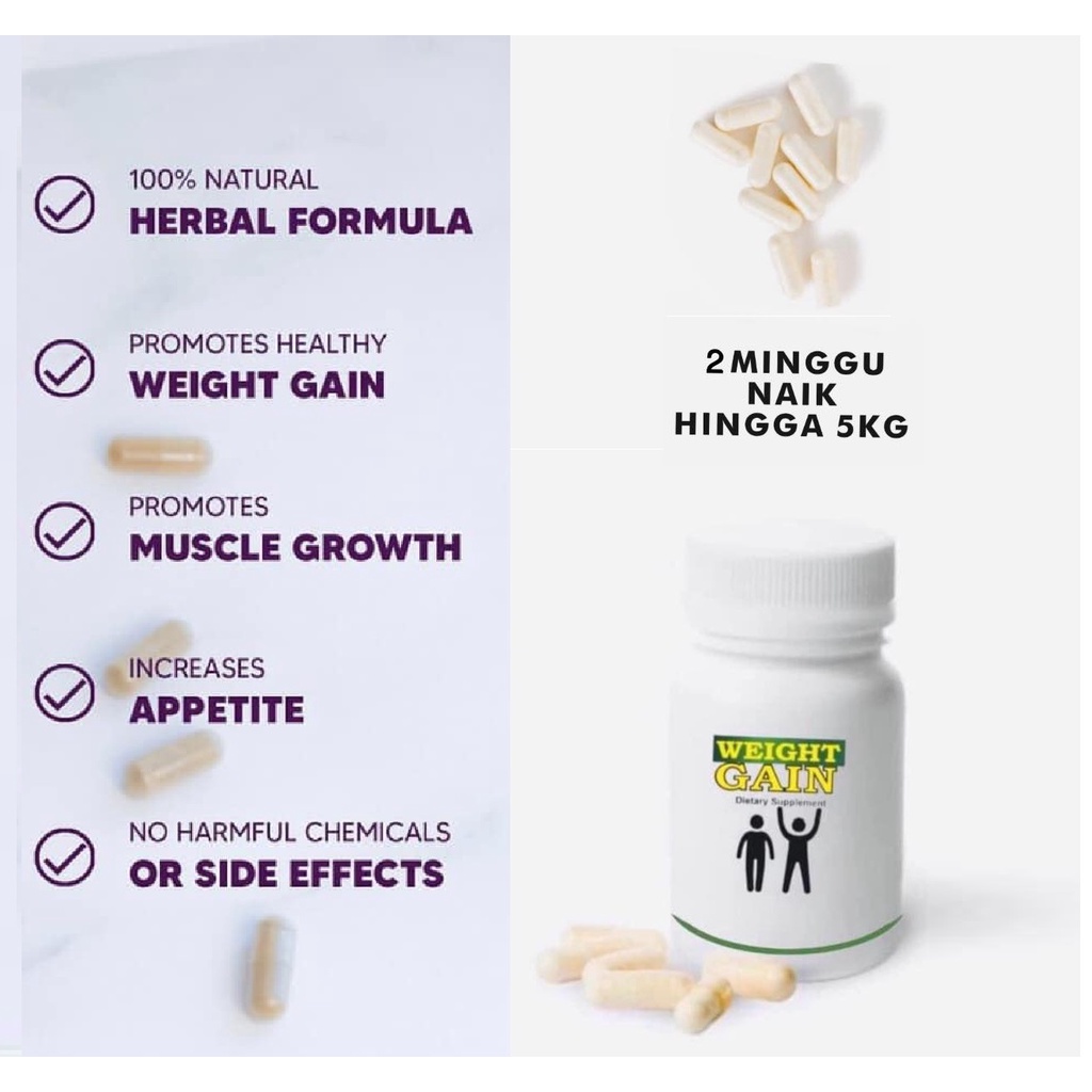 Ubat Gemuk Hj Gain Weight muscle multi vitamin | Shopee Singapore