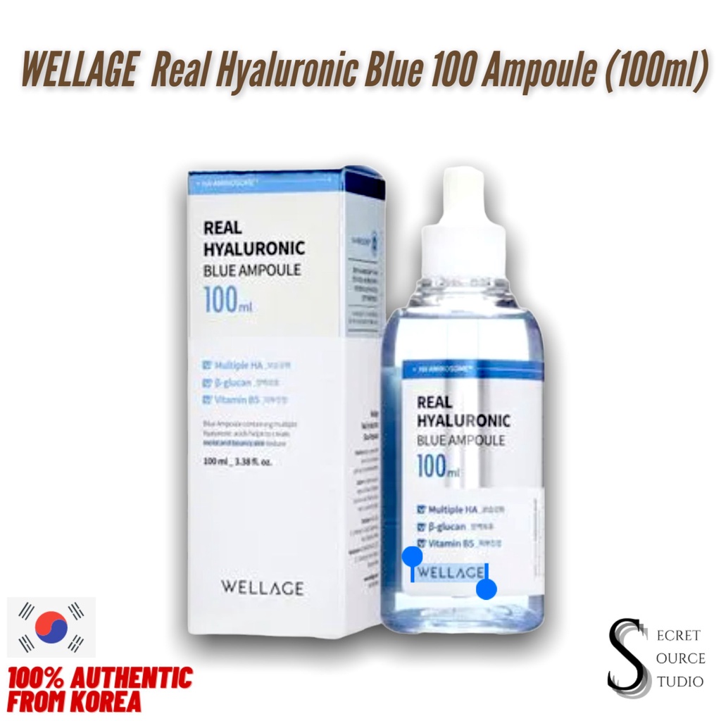 [SG SELLER] WELLAGE - Real Hyaluronic Blue 100 Ampoule | Shopee Singapore