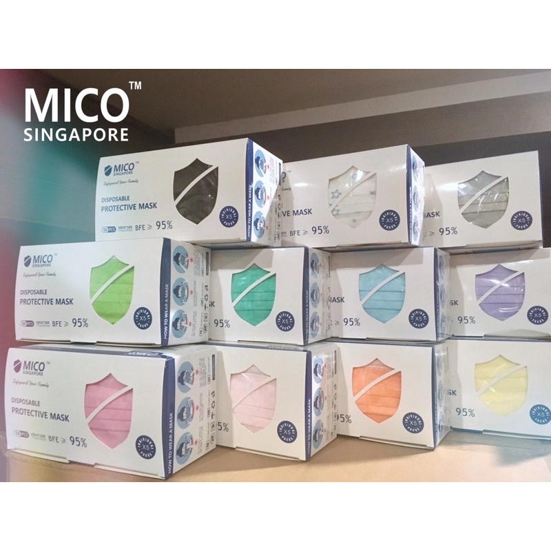[SG🇸🇬BRAND] MICO Adult 3ply Disposable Face Mask 10pcs [Ready Stock ...
