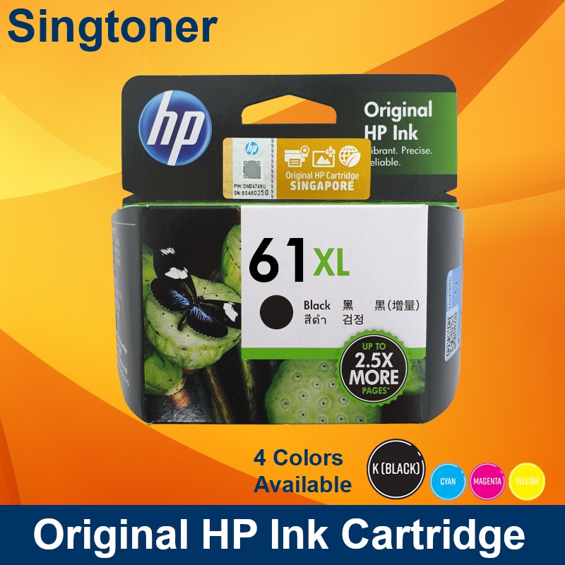 HP 61 XL Black Tri-Color Ink Cartridges Deskjet / Envy Printers hp61xl ...