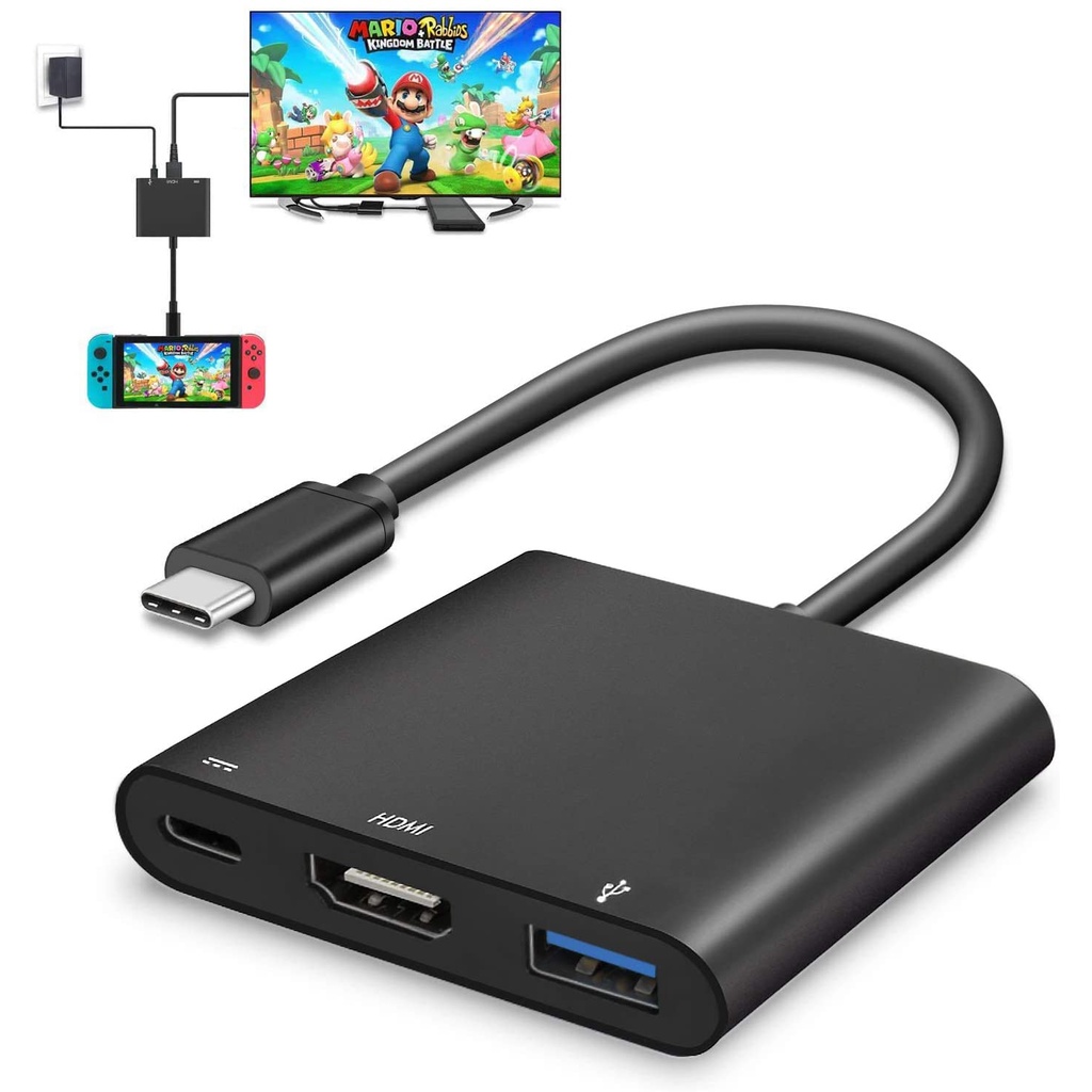 Nintendo Switch USB-C Adapter Supports HDMI and Fast Charging Dock Mode ...