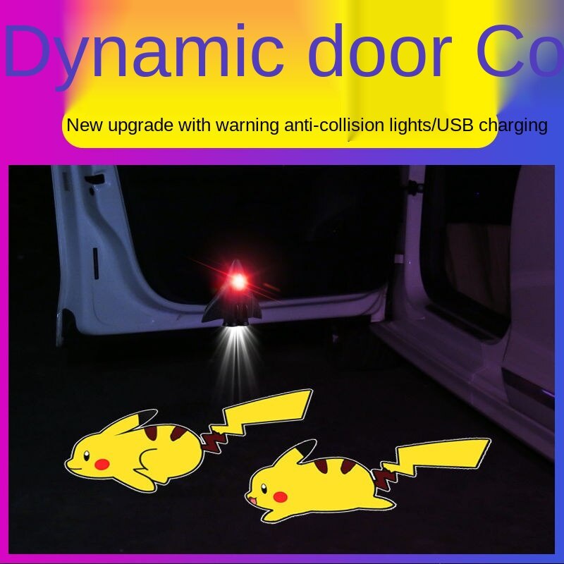 Car door dynamic welcome light Pikachu dynamic light door opening ...