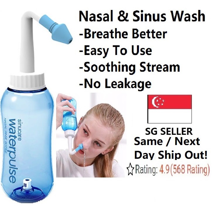 Sinus Nasal Wash Irrigation Bottle Rinse for Allergy Relieve Pressure ...