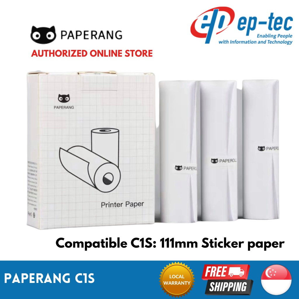Paperang Official Paper - 111mm width (± 1mm) Sticker Paper compatible ...