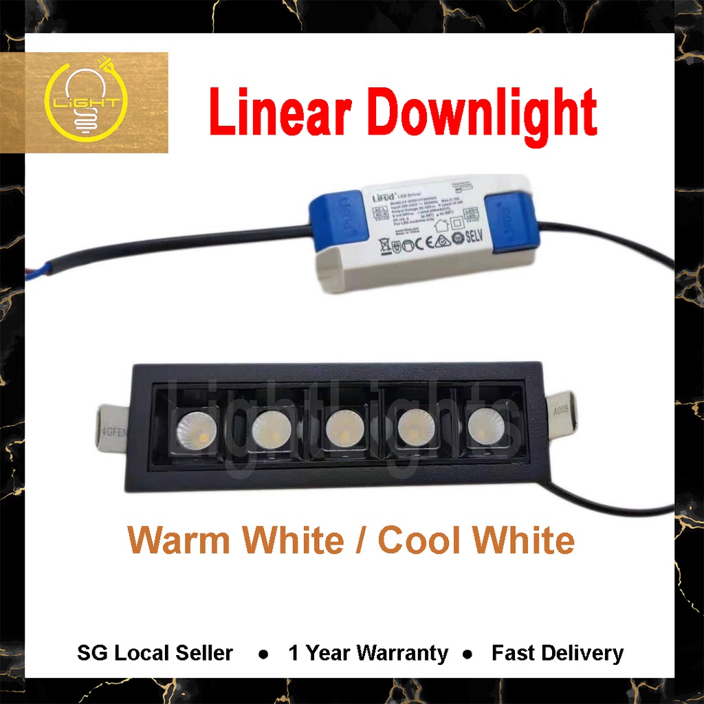 LED Recessed Linear Light Aluminum Slim LED Downlight Linear DownLight ...