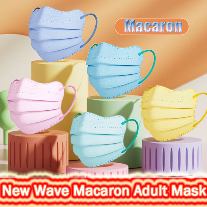 Fashion face mask ready 50pcs Adult New Wave Macaron Mask Adult Face ...