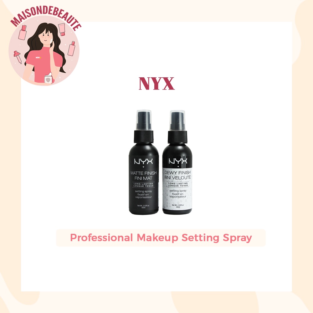 NYX Professional Makeup Setting Spray / Matte Finish Fini Mat / Radiant ...