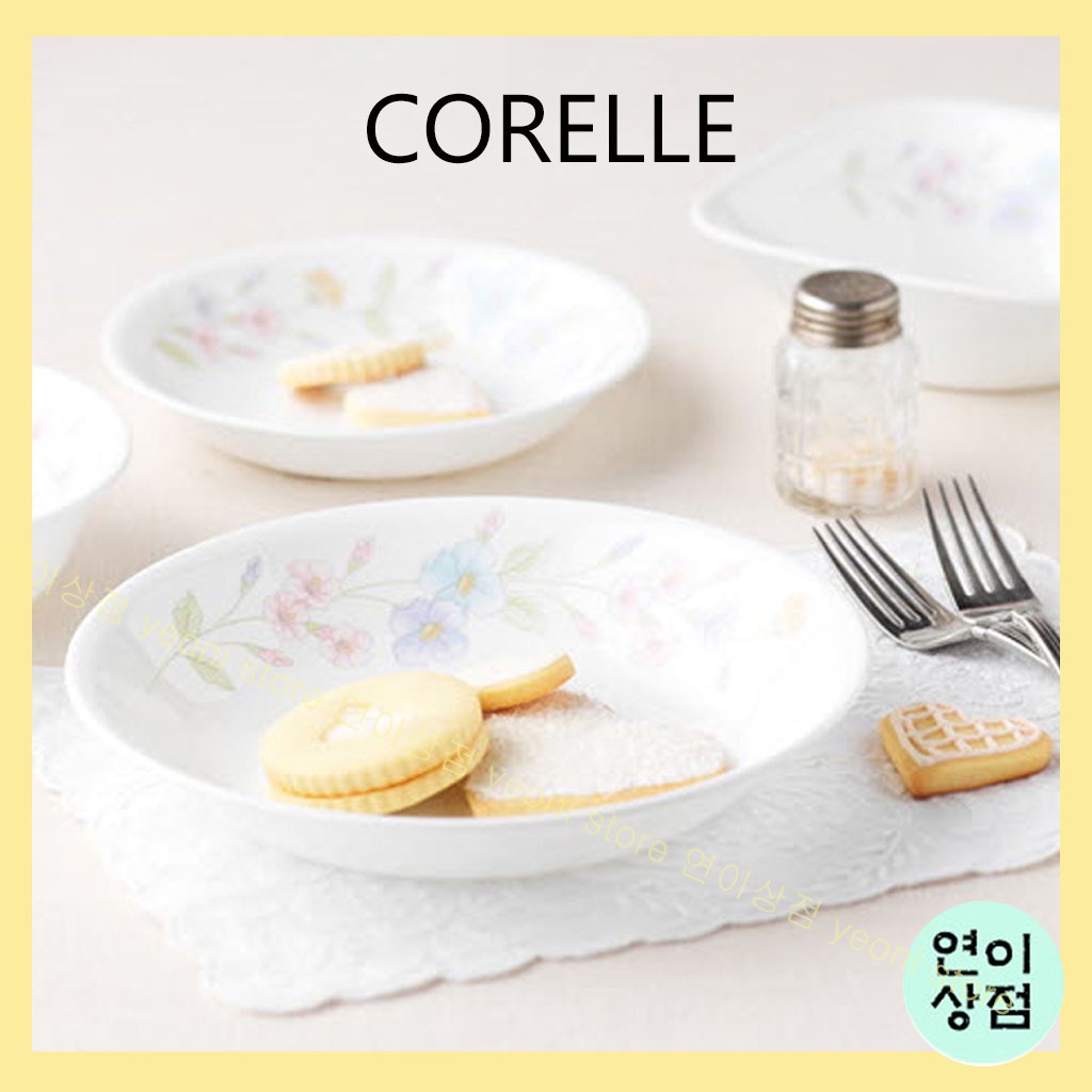 CORELLE dinnerware set Bouquet series plate set Korean style rice soup ...