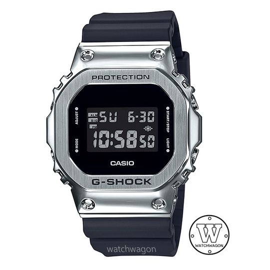 Casio G-Shock GM-5600-1 Digital Unisex Watch Chrome Plated Metal Bezel ...
