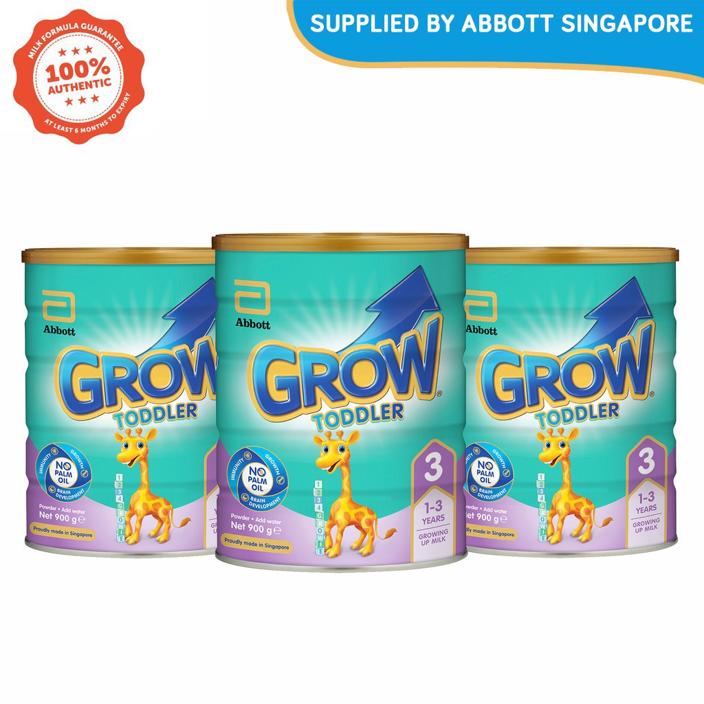 [Bundle of 3] Grow Toddler Growing-up Formula Stage 3 (900g) | Shopee Singapore