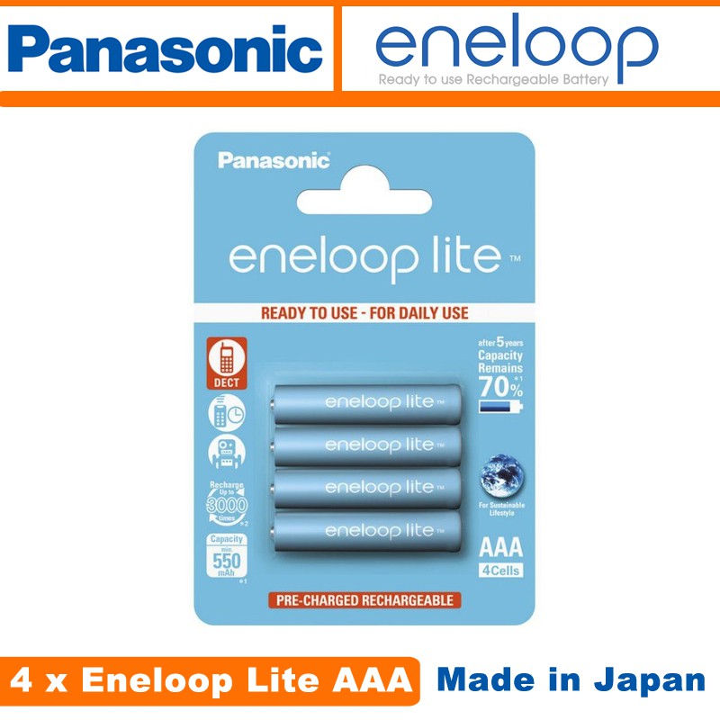Panasonic Eneloop Lite AAA Rechargeable Battery | Shopee Singapore