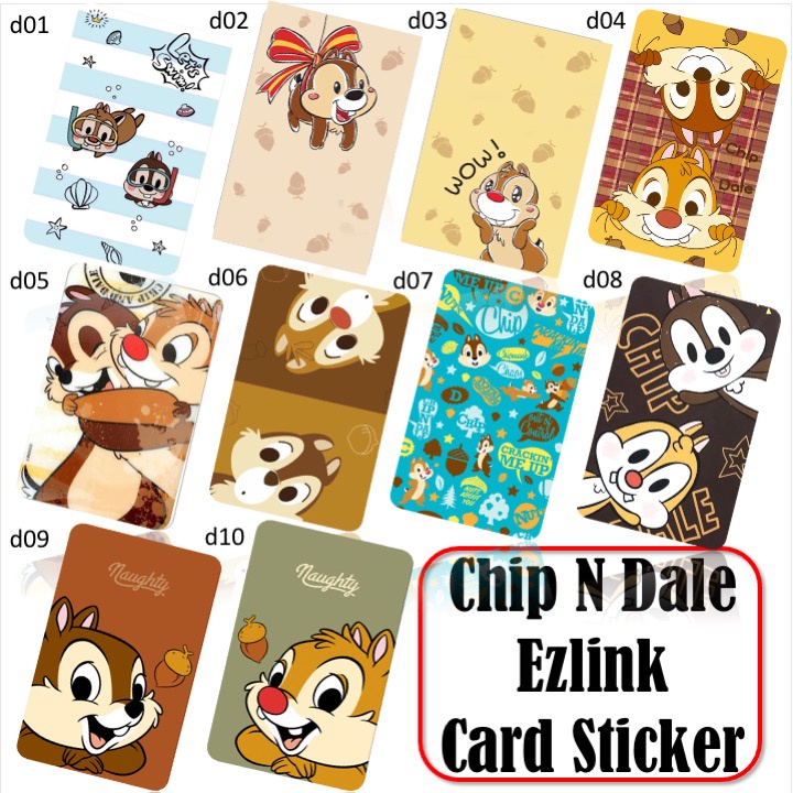 Chip N Dale Ezlink Card Sticker | Shopee Singapore