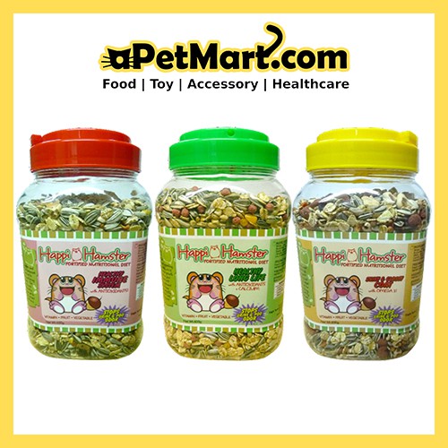 Happi Hamster Food Pellets 600g (3 Flavors) | Shopee Singapore
