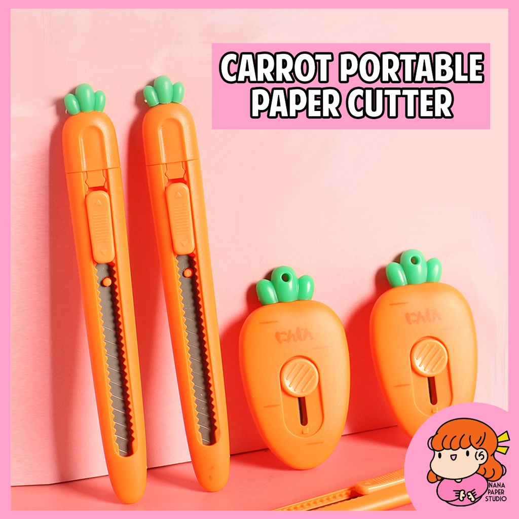 🇸🇬 Carrot Cute Portable Paper Cutter Pen Knife 1 pc | Shopee Singapore