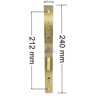HDB Metal Gate Lock Security Door Handle Lockset 3 Keys Included [Brass ...