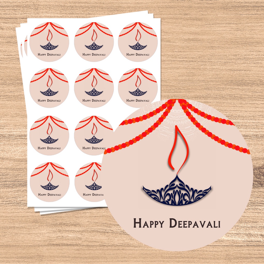 Non-Custom order: Diwali Stickers Labels Deepavali Sticker Labels Happy ...