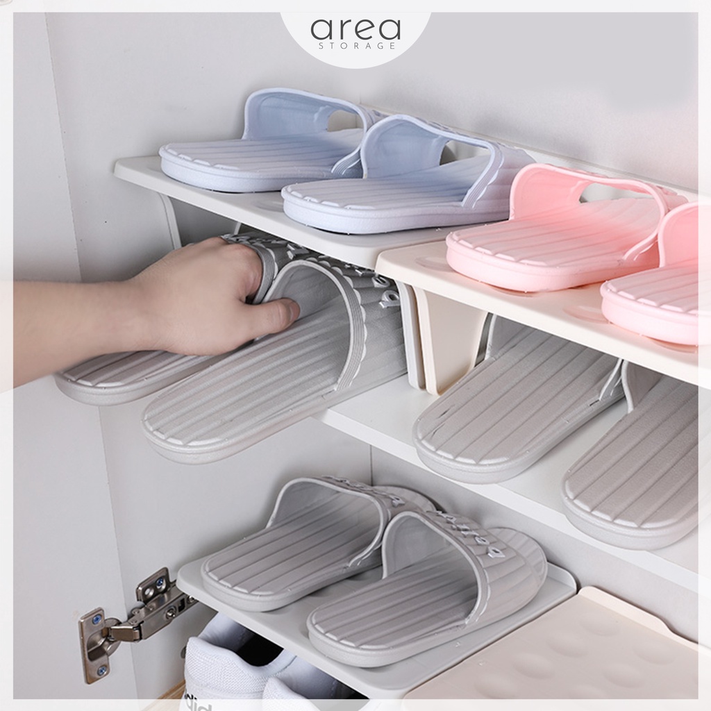 AREA STORAGE Stackable Shoe Rack Shoe Cabinet Organizers | Shopee Singapore