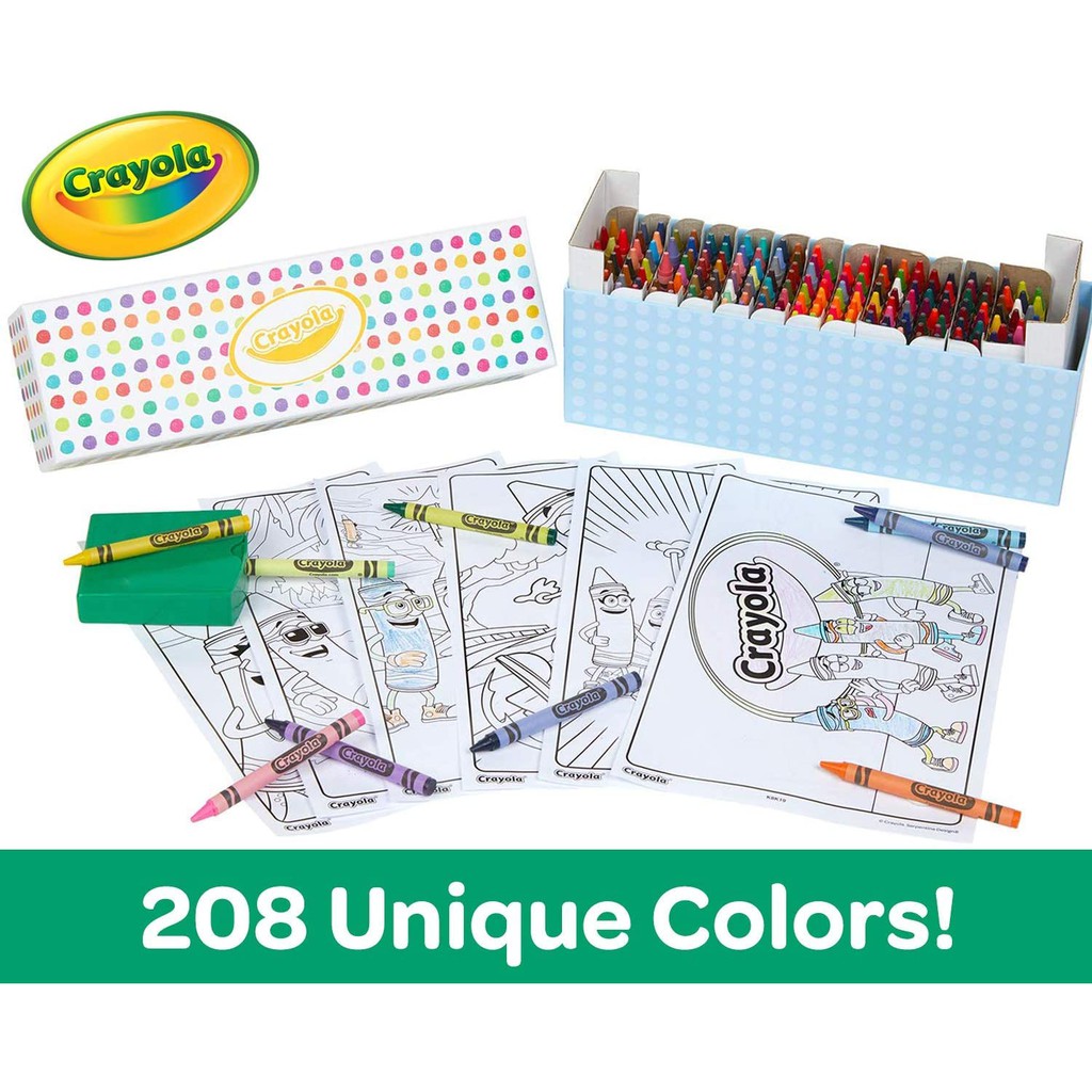 Crayola 208 Count Crayon Collection with Coloring Pages | Shopee Singapore