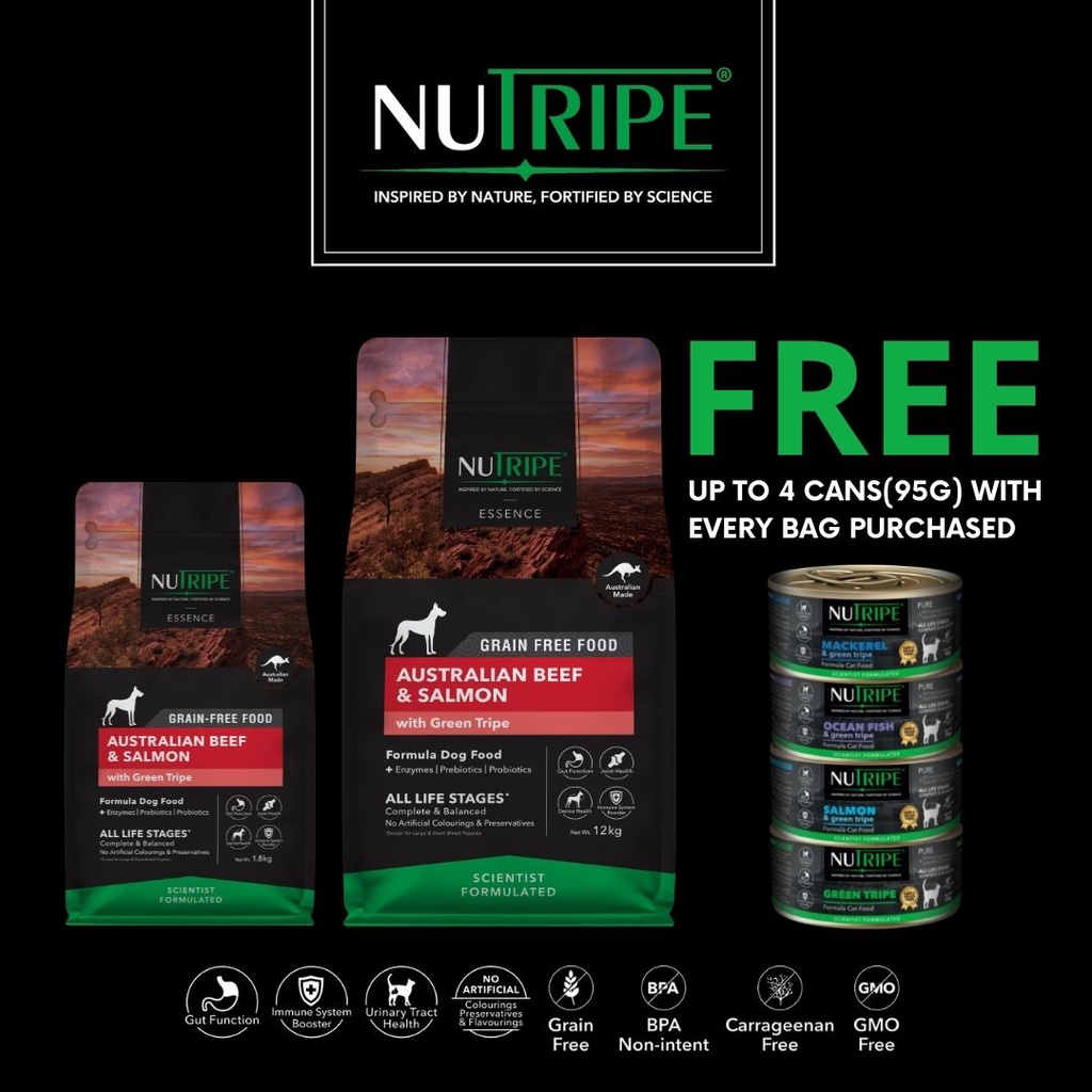 Nutripe - Essence, Australian Beef & Salmon with Green Tripe Formula ...