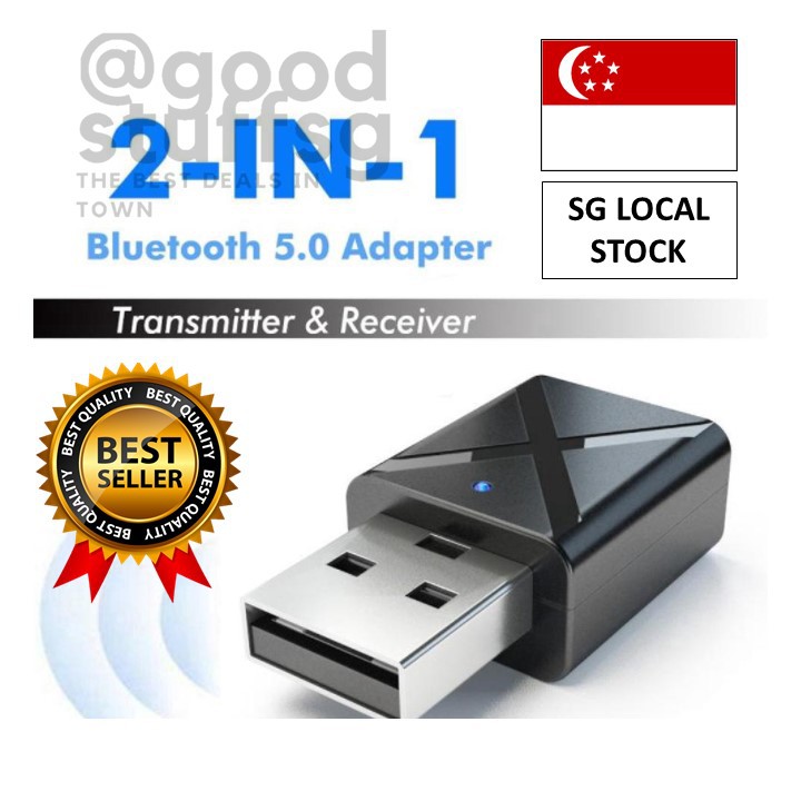 [SG FREE 🚚] 2 in 1 Bluetooth Transmitter Receiver USB Wireless Stereo ...